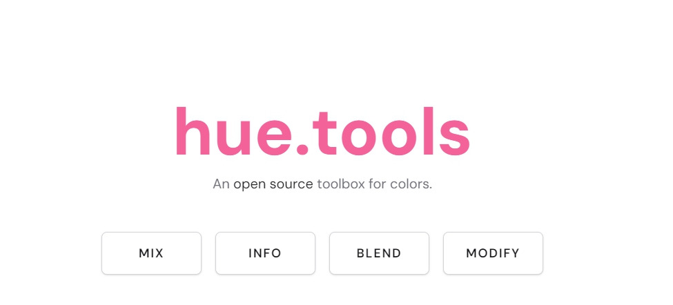 색상을 다루는데 유용한 색상 도구 사이트 Hue Tools