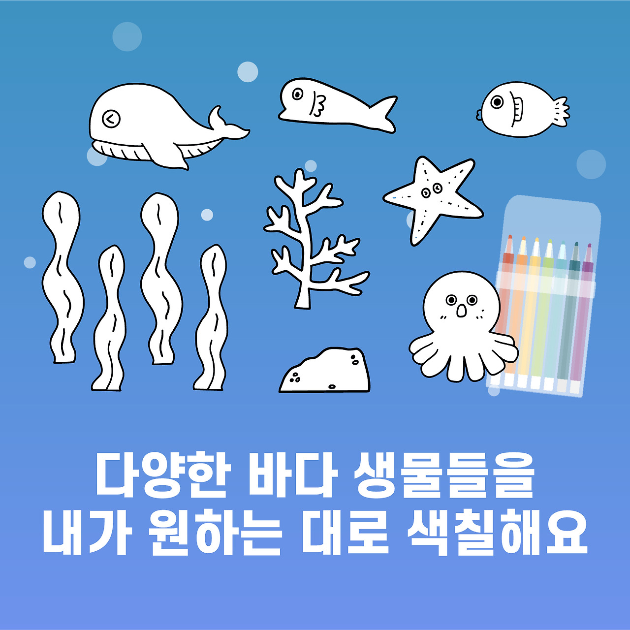 참쌤동네 여름에는 바다 🐟바다 생물이 가득한 바다 만들기🐳