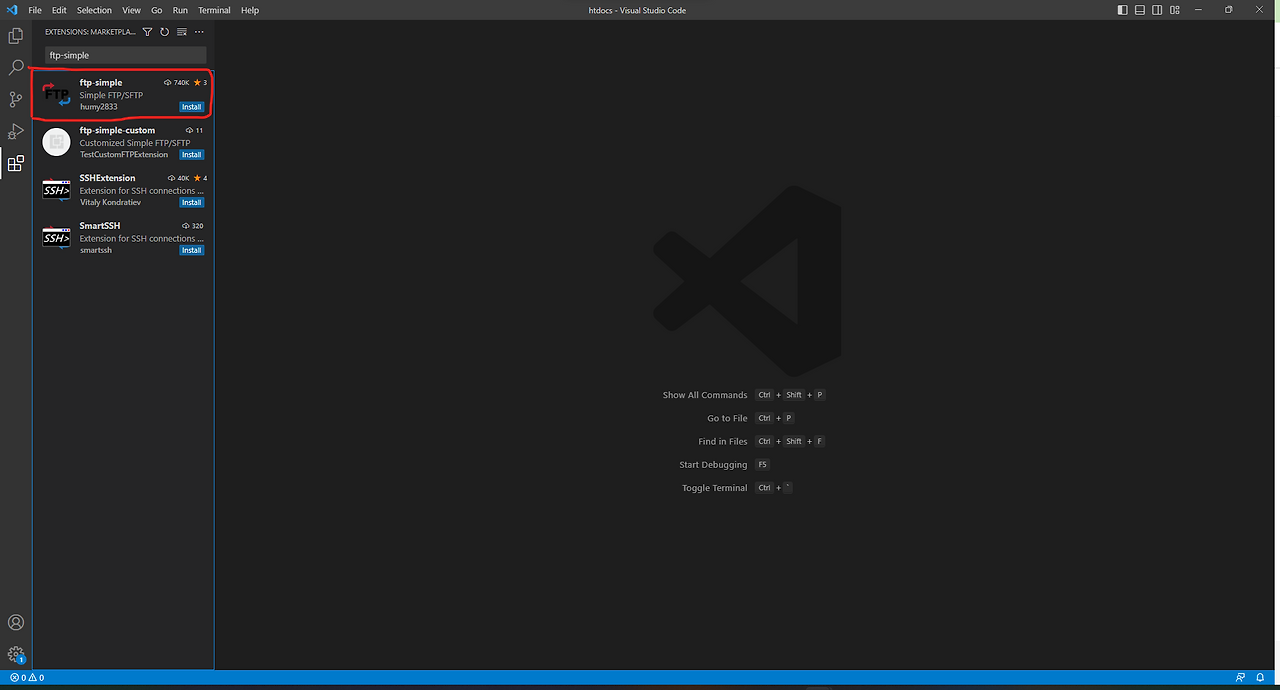[VS code] 비쥬얼 스튜디오 코드에서 FTP 연결하기