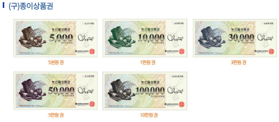 농촌사랑상품권 농산물상품권 농협상품권 사용할 수 있는 곳 쓸수있는 곳 총정리