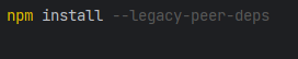 [Node.js] npm install --lagacy-peer-deps 를 사용하는 이유