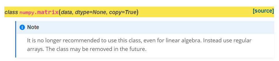 Np Matrix Example