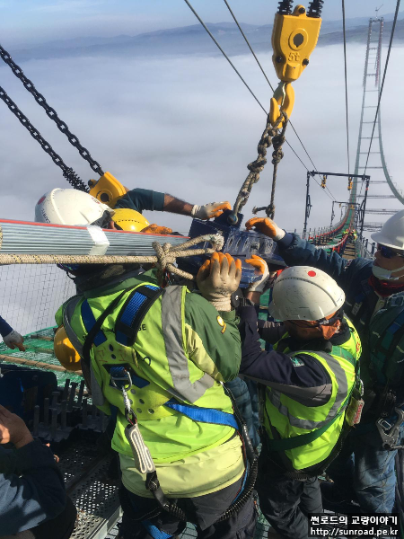 차낙칼레 교량 Main Cable 가설 1 (2021.02)