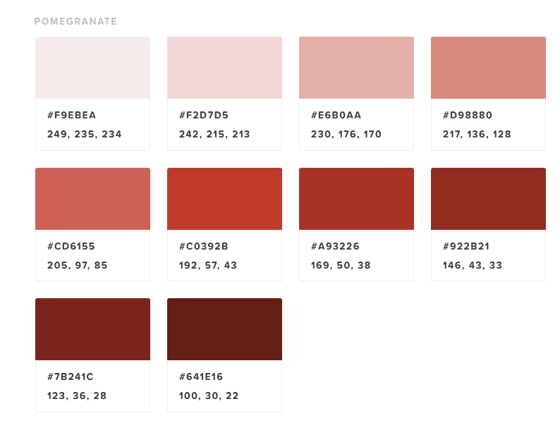 색상코드표 (RGB, html, CMYK)