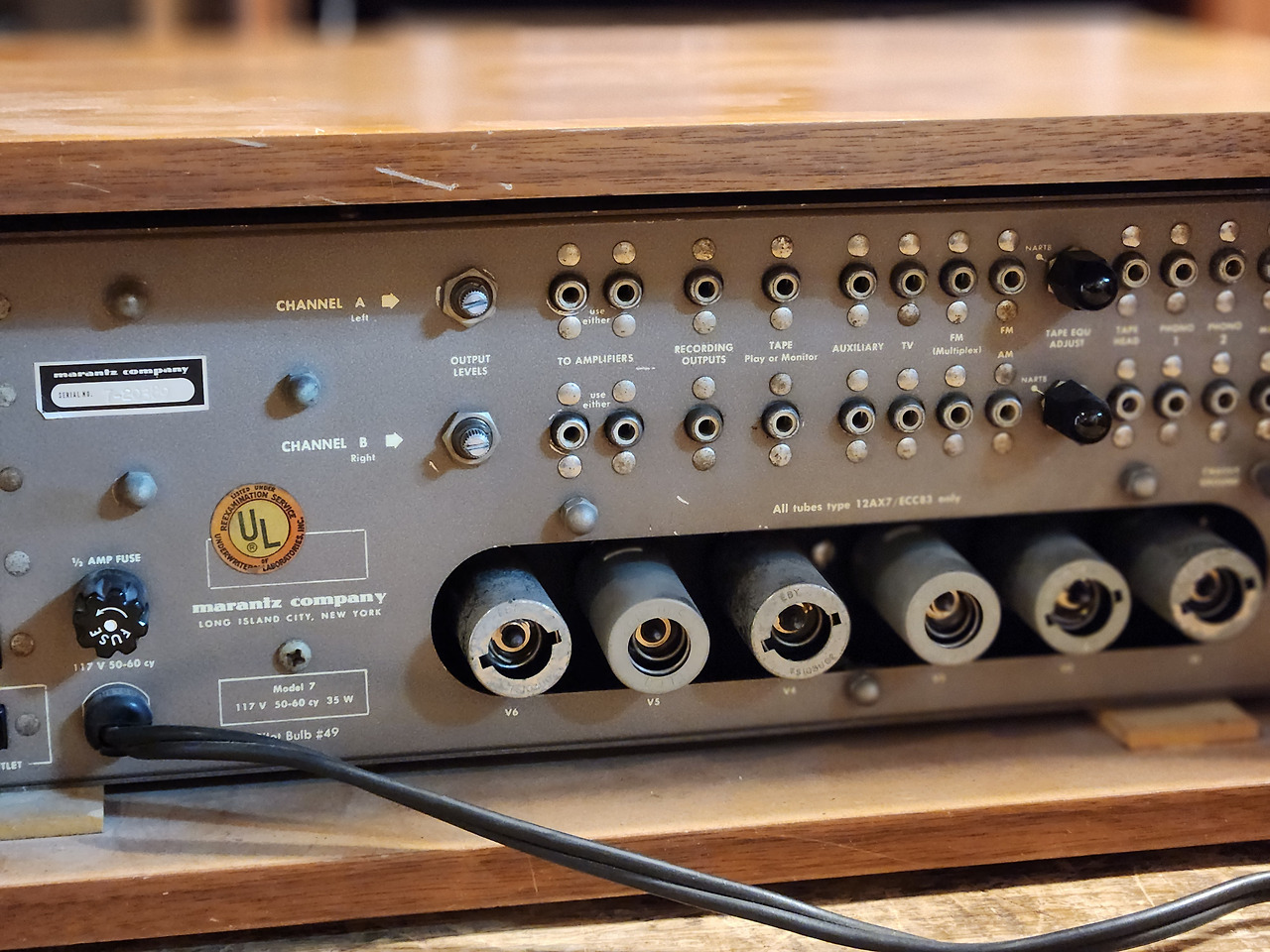 Marantz 마란츠 최고의명기 7C 진공관 프리엠프 입니다-극상품 20389번 벨런스 볼륨 정검완비-(Stock-out)