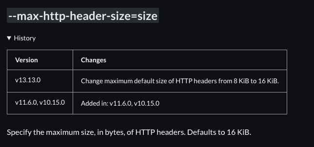 [error] 431 (Request Header Fields Too Large) Error 해결 방법