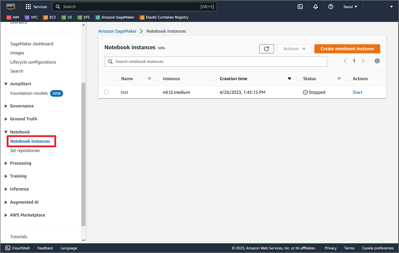 [AWS] SageMaker Notebook 알아보기 :: EVERY UP