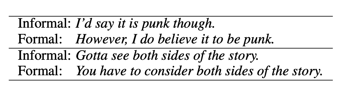 Text Style Transfer 텍스트 스타일 변환 데이터셋 조사