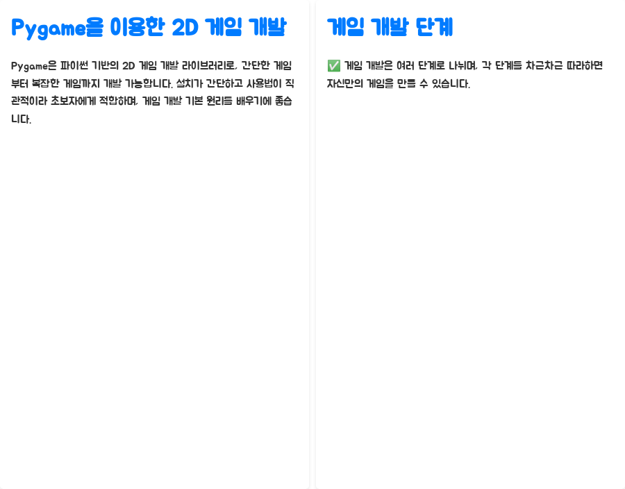 파이썬 게임 개발 마스터하기: Pygame & Unity 활용법