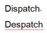 Despatch 와 Dispatch 의 차이점