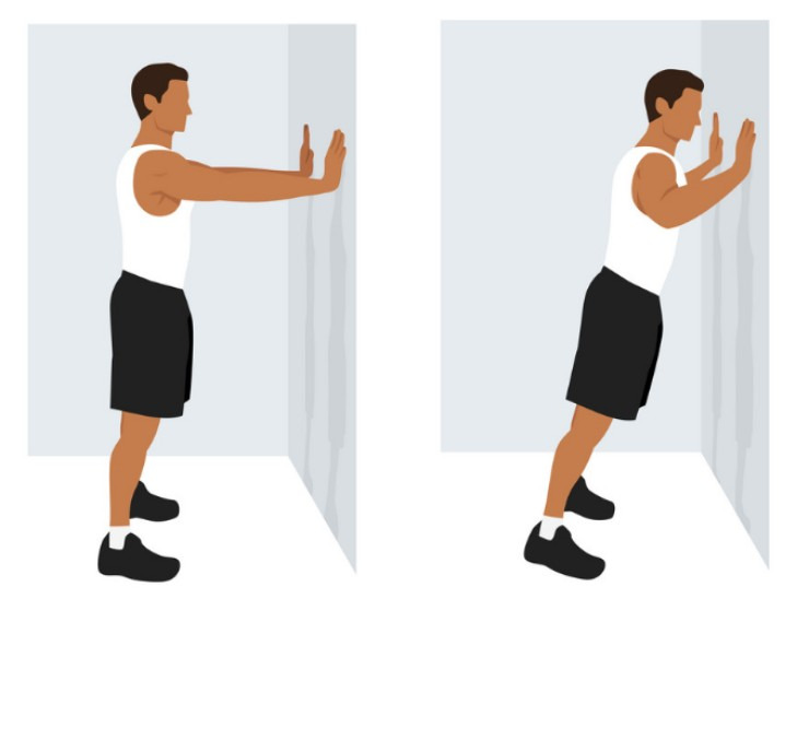 벽 푸쉬업(Wall Push-ups) 운동방법 및 운동효과