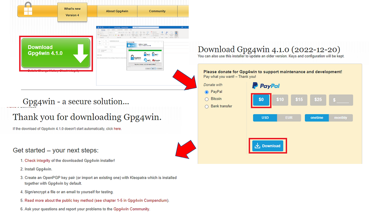 GnuPG 사용 하기 ( 윈도우 환경 gpg4win )
