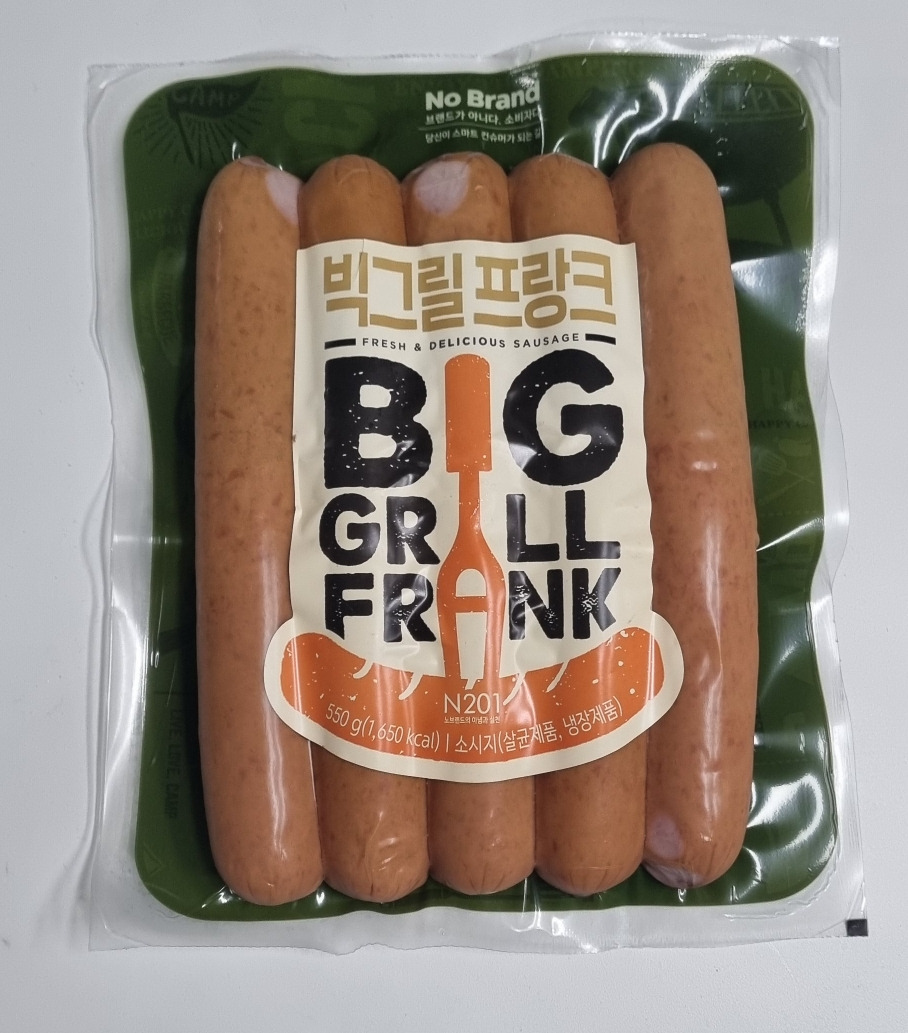 노브랜드 빅그릴프랑크 소시지 캠핑 맥주 안주 강력추천
