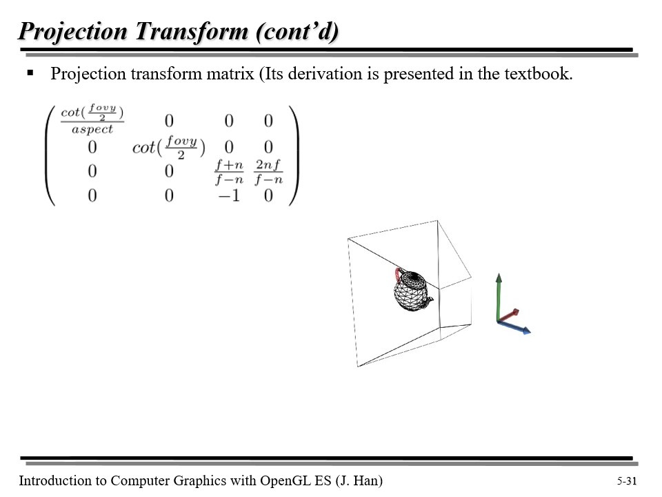 [OpenGL ES] 5강 : 렌더링 파이프라인, 카메라 공간, 뷰 변환(View Transform), 오른손 좌표계와 왼손 좌표계, 절두체