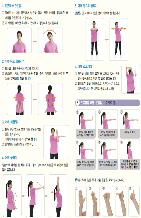 근골격계질환 예방교육 지침