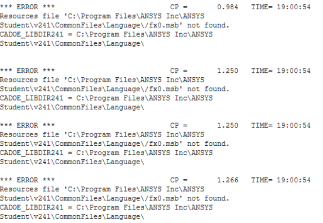 ANSYS 사용 중 발생하는 몇 가지 오류들 - NOMO의 블로그