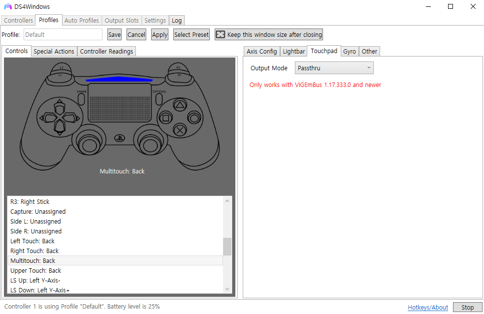DS4Windows 설정 팁