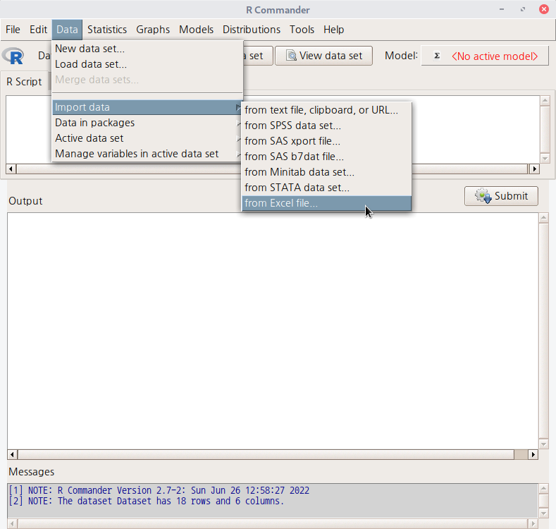 from EXCEL file... :: Rcmdr.kr: An R Commander User in Korea