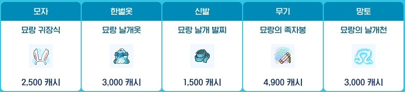 메이플스토리 묘랑 패키지