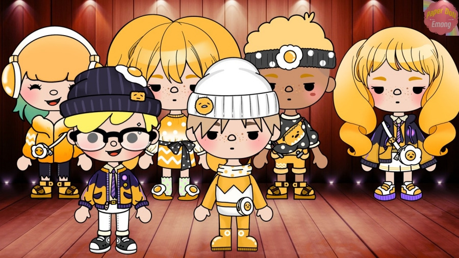 Sanrio GUDETAMA Paper Doll | TOCA BOCA Paper Dolls 산리오 친구들 구데타마 종이인형 ...