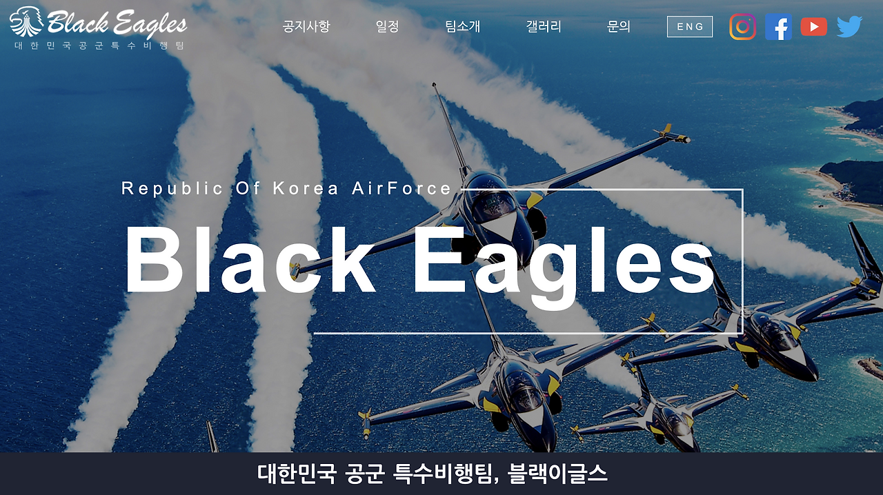 대한민국공군 특수비행팀 블랙이글스 (http://rokaf.airforce.mil.kr/blackeagles)