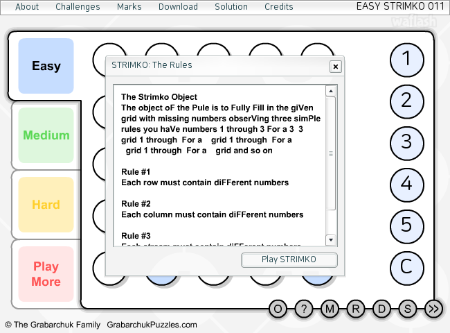 스트림코 퍼즐 Strimko Set 011 - 플래시게임 | 와플래시 게임 아카이브