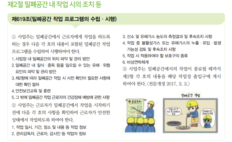 밀폐공간 질식재해 예방 적정공기와 유해가스 관리 2편