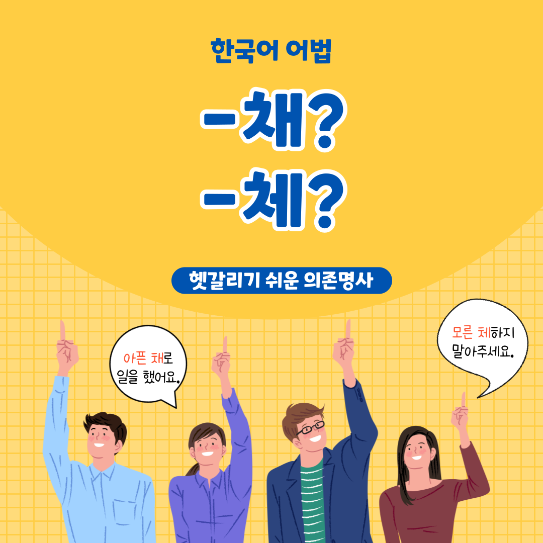한국어 어법 모른 채 모른 체 채 Vs 체 구분하기