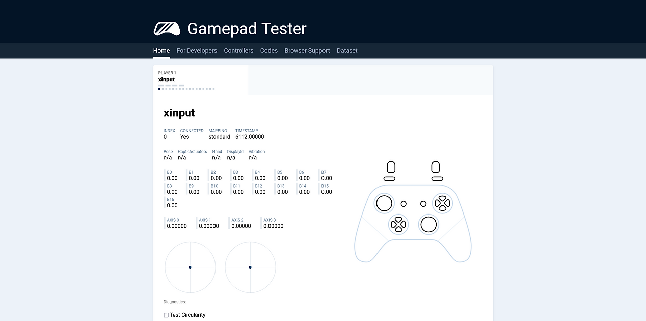 게임패드 테스트 사이트, Gamepad Tester :: joyfuI의 잡동사니 블로그