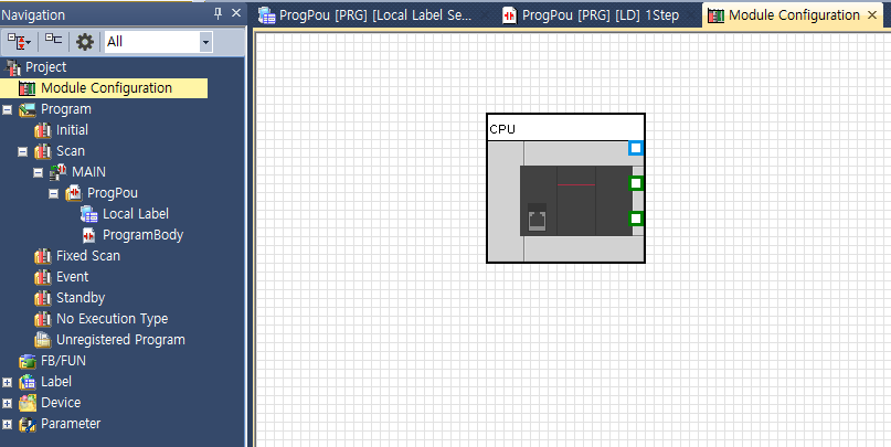 미쓰비시 PLC FX5UC CPU 485 모드버스RTU (MODBUS RTU) MASTER 설정방법