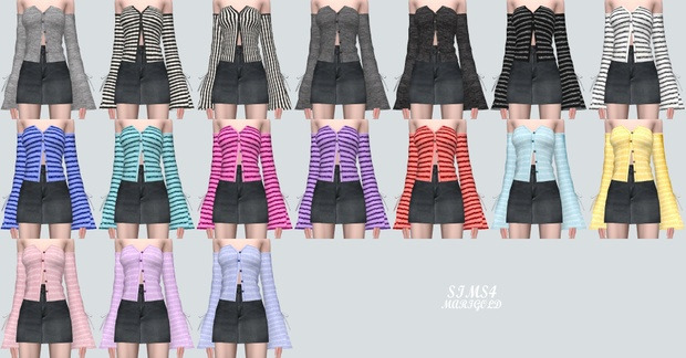 [Sims4 CC] 100 Open Tube Top V1_100 오픈 튜브 톱 V1_여자 의상