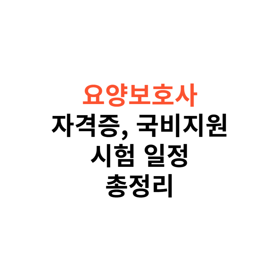 요양보호사 자격증 취득 방법부터 국비 지원 시험 일정까지 총정리