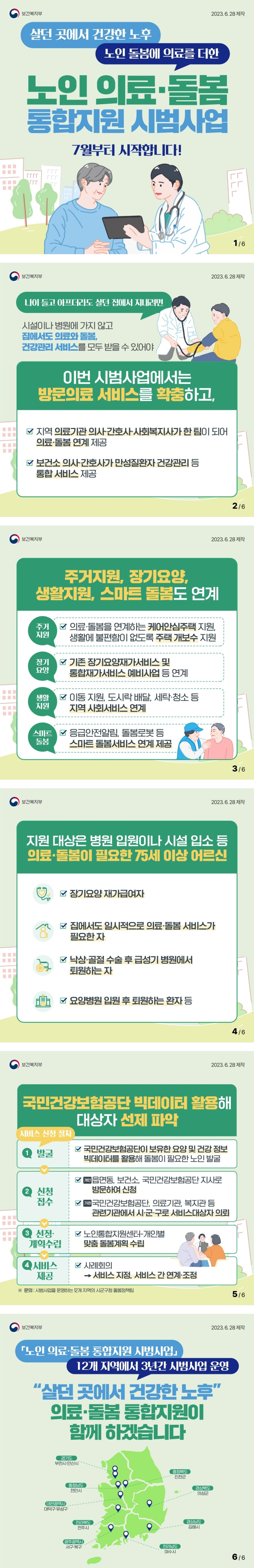 노인 의료·돌봄 통합지원 시범사업 시행 안내