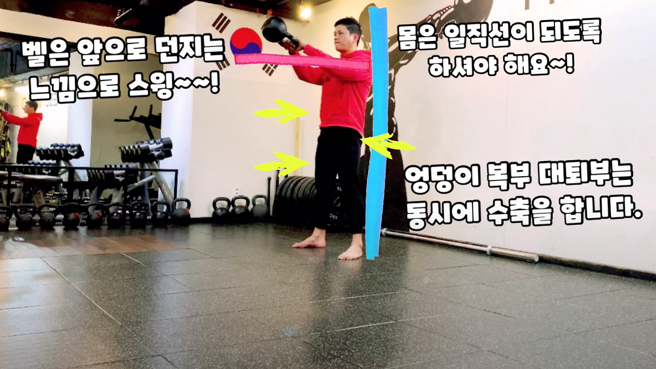 케틀벨 스윙 1분만에 마스터 하기 Kettlebell Swing 트레이너강 피트니스월드