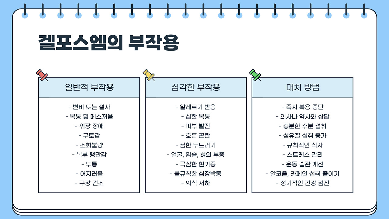 겔포스엠 효능 부작용 복용법 편의점 가격까지 총정리