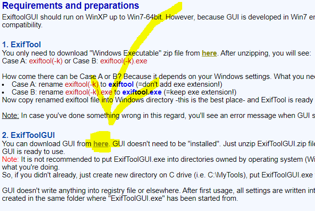 사진 EXIF 편집프로그램 (ExifTool&ExifToolGUI) 설치법