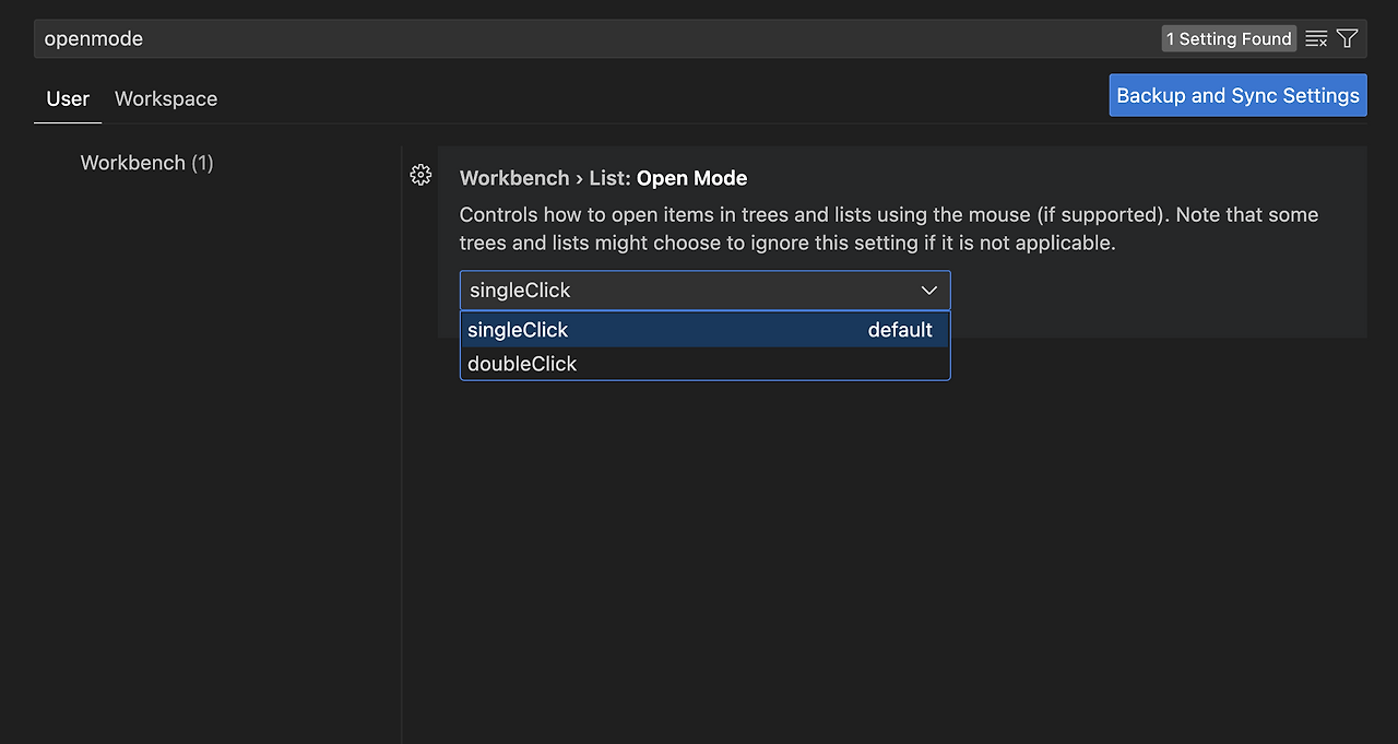 [VSCode] 파일 열림 모드를 더블 클릭으로 열기
