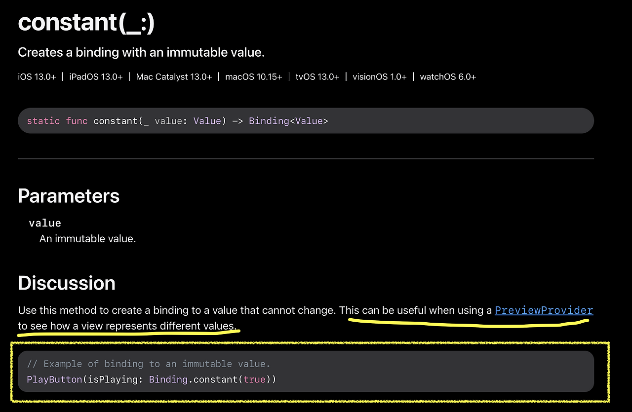 (SwiftUI) .constant (feat. @Binding) :: 비둘기의 iOS💖