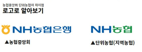 농협중앙회 단위농협 차이 및 구분방법