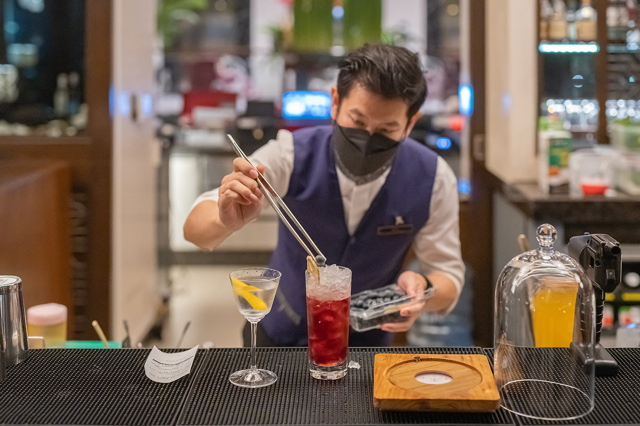 방콕에서 마신 김치 칵테일 더 세인트 레지스 방콕호텔the St Regis Bangkok 라운지 바 조식