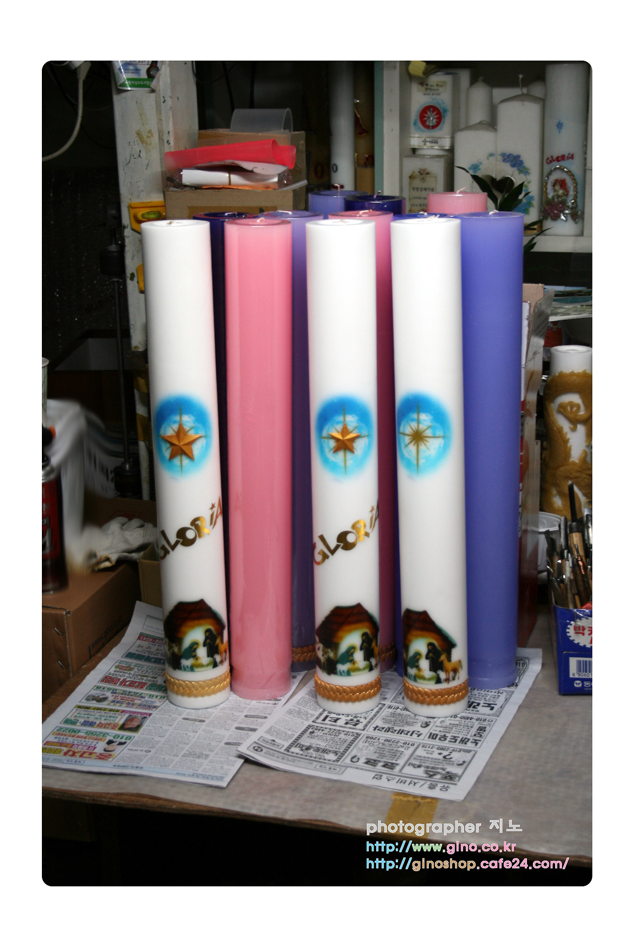 지노캔들gino Art Candle양초를연구하는사람들 2021년 성탄 대림초 조각 양초 캔들