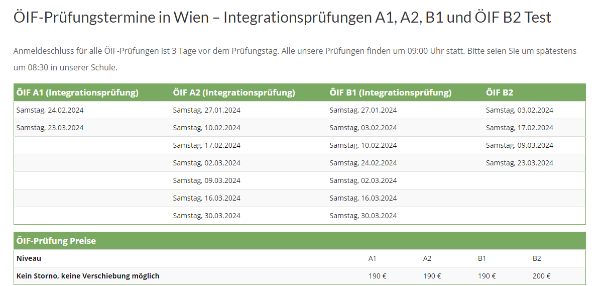 독일어 시험 ÖIF 후기