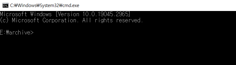 현재 파일 경로에서 명령프롬프트 Cmd 실행