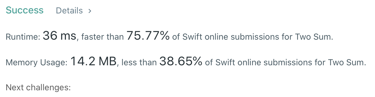 [LeetCode] 1번 - Two Sum [Swift]