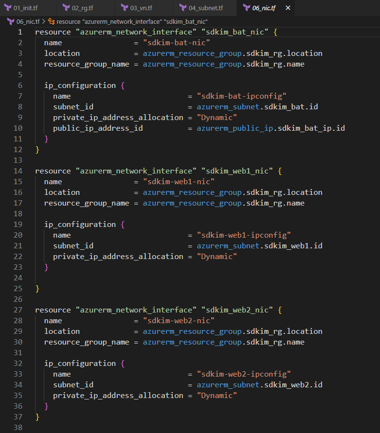 20단계로 따라하는 Azure Terraform: 6. NIC(Network Interface Card) 생성 :: 끊임없이 ...