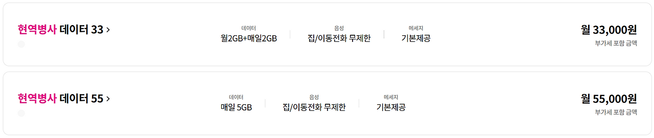 2025년 3월 기준 알뜰폰 군인 추천 요금제 정리(feat. SKT, LG U+, KT)