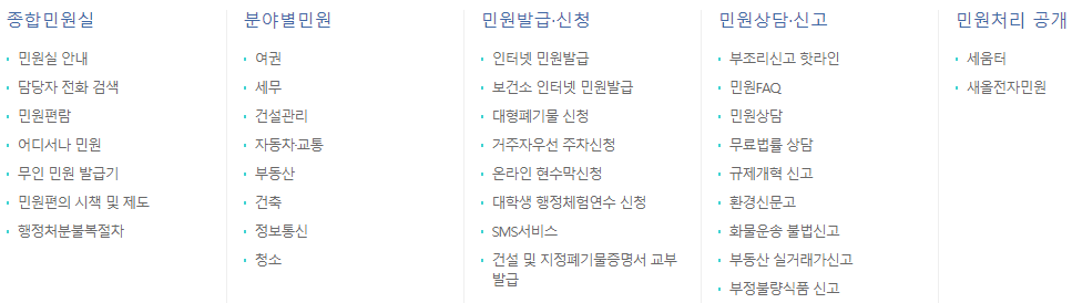 동대문구청 민원실 부서별 전화번호 청사 안내 바로가기