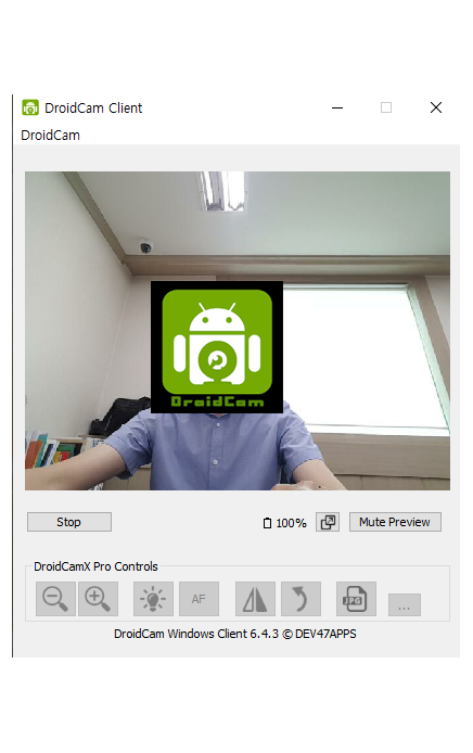 Zoom 화상회의 웹캠 DroidCam 을 이용한 휴대폰 카메라 PC 연결방법