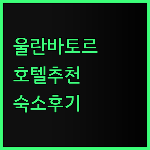 울란바토르 호텔 탐험기 샹그릴라 블루스카이 밀레니엄플라자 어디가 베스트일까 몽골여행 울란바토르숙소