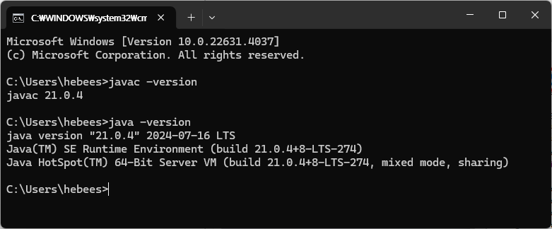 Windows 11 에 JDK 21, gradle 설치하기